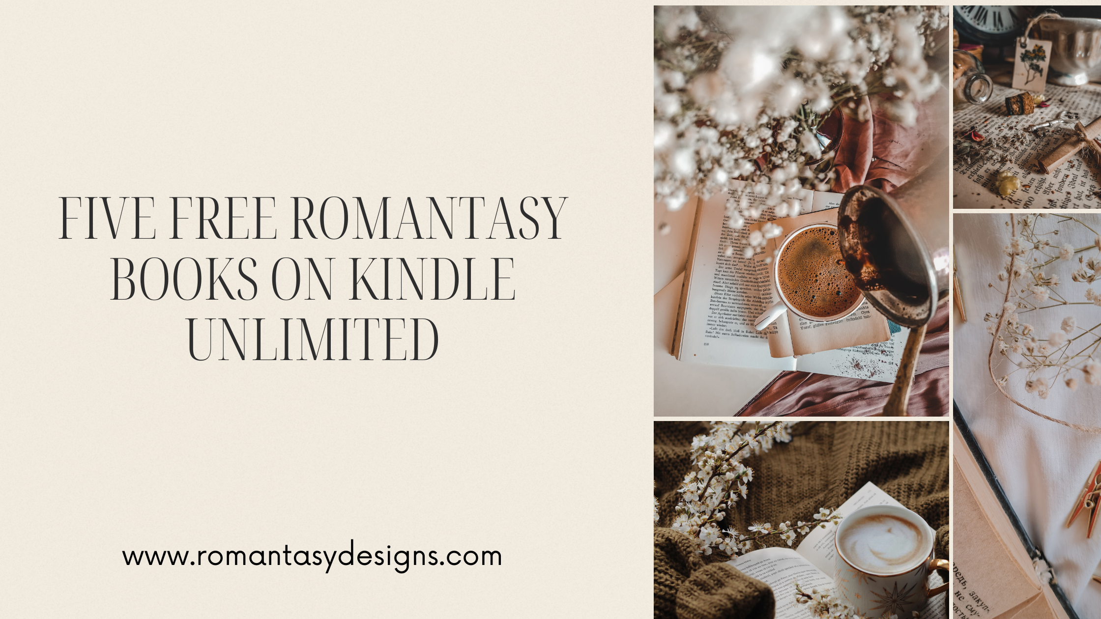 Five romantantasy books on Kindle Unlimited – Romantasy Designs